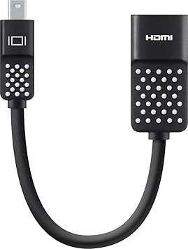 Belkin Mini DisplayPort to HDMI Adapter, 4K F2CD079bt Black : Amazon ...