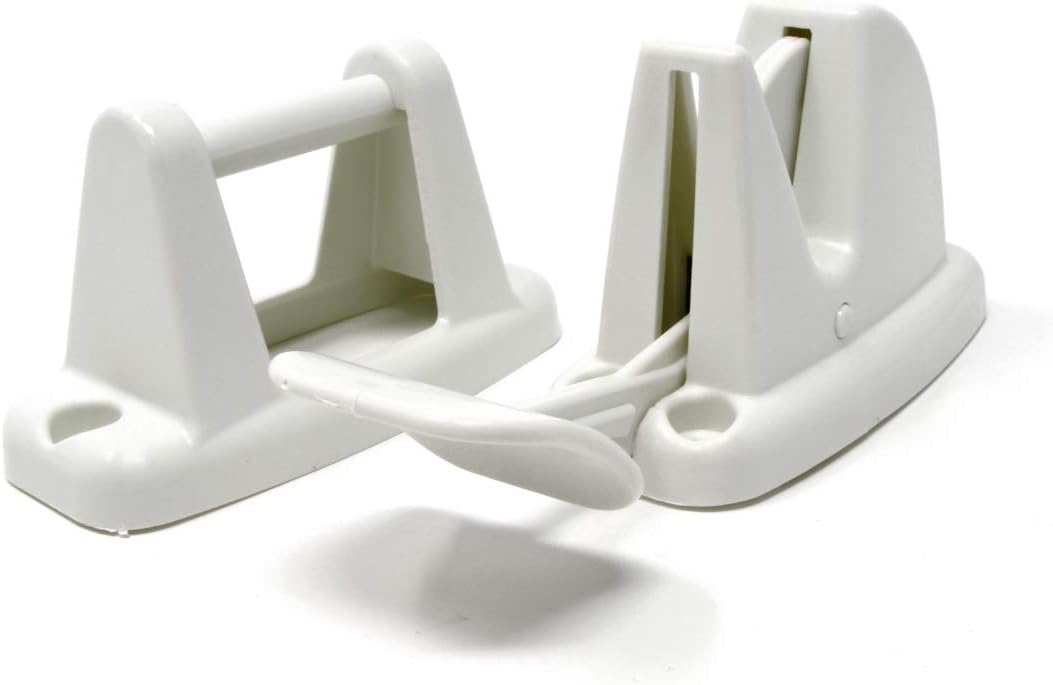 Mystatic WHITE DOOR CLIP FOR STATIC CARAVAN CATCH RETAINER HOLDER DOOR ...