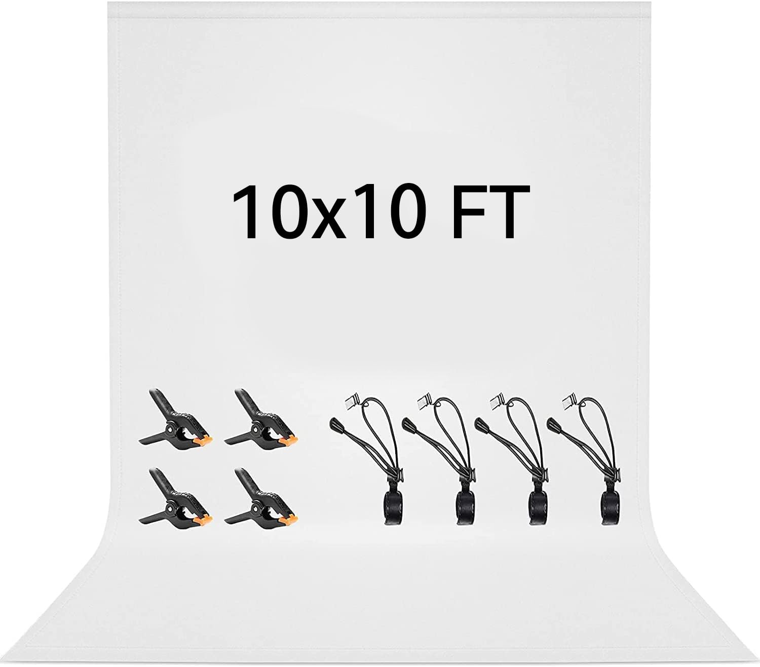 3 x 3 M / 10 x10 FT White Backdrop, Vevelux 100% Polyester Photography ...