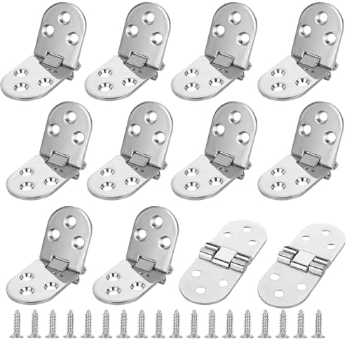 APACALI 25 PCS Flip Hinges Round Edge, 180 Degree Zinc Alloy Hinge with ...