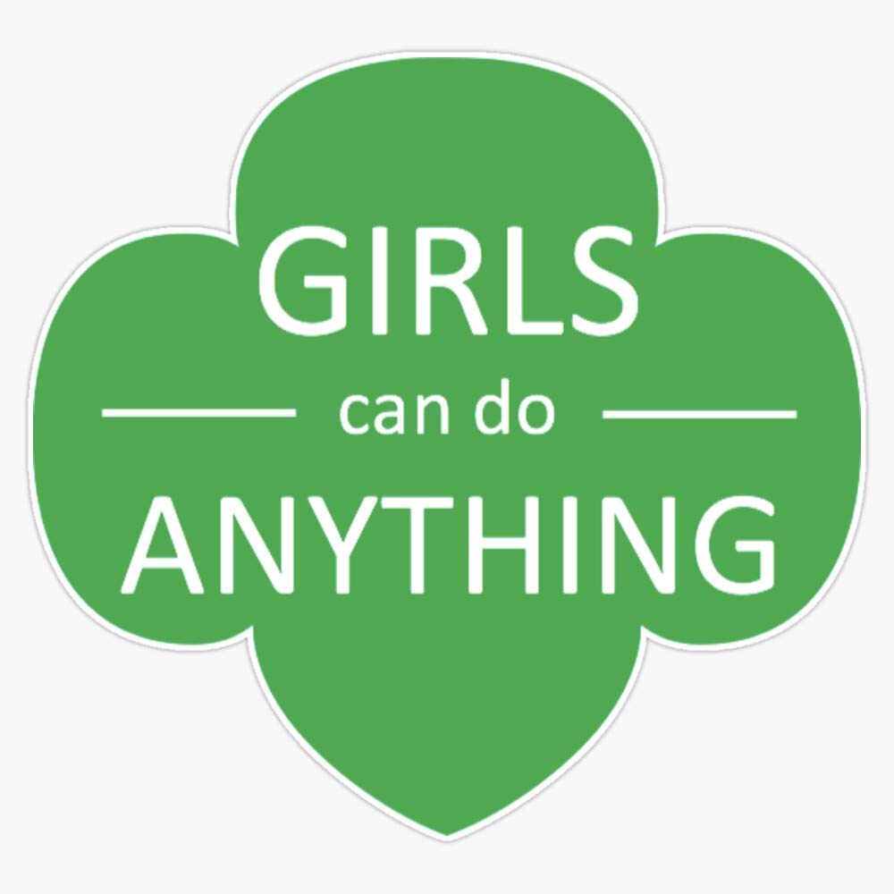Amazon.com: Girls Can Do Anything Girl Scout Trefoil Sticker Vinyl ...