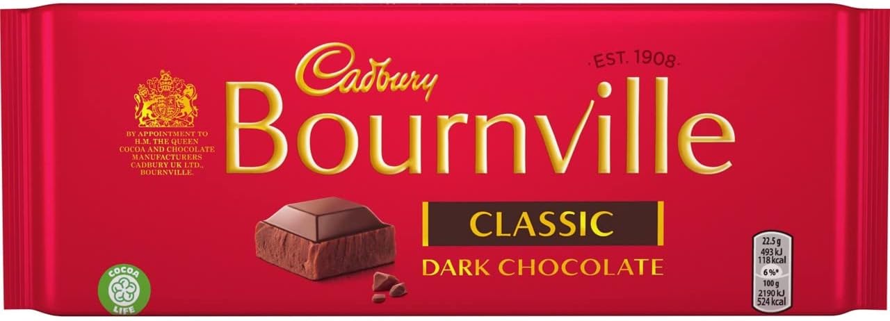 Cadbury Bournville Dark Chocolate Bar, 180 g : Amazon.co.uk: Grocery
