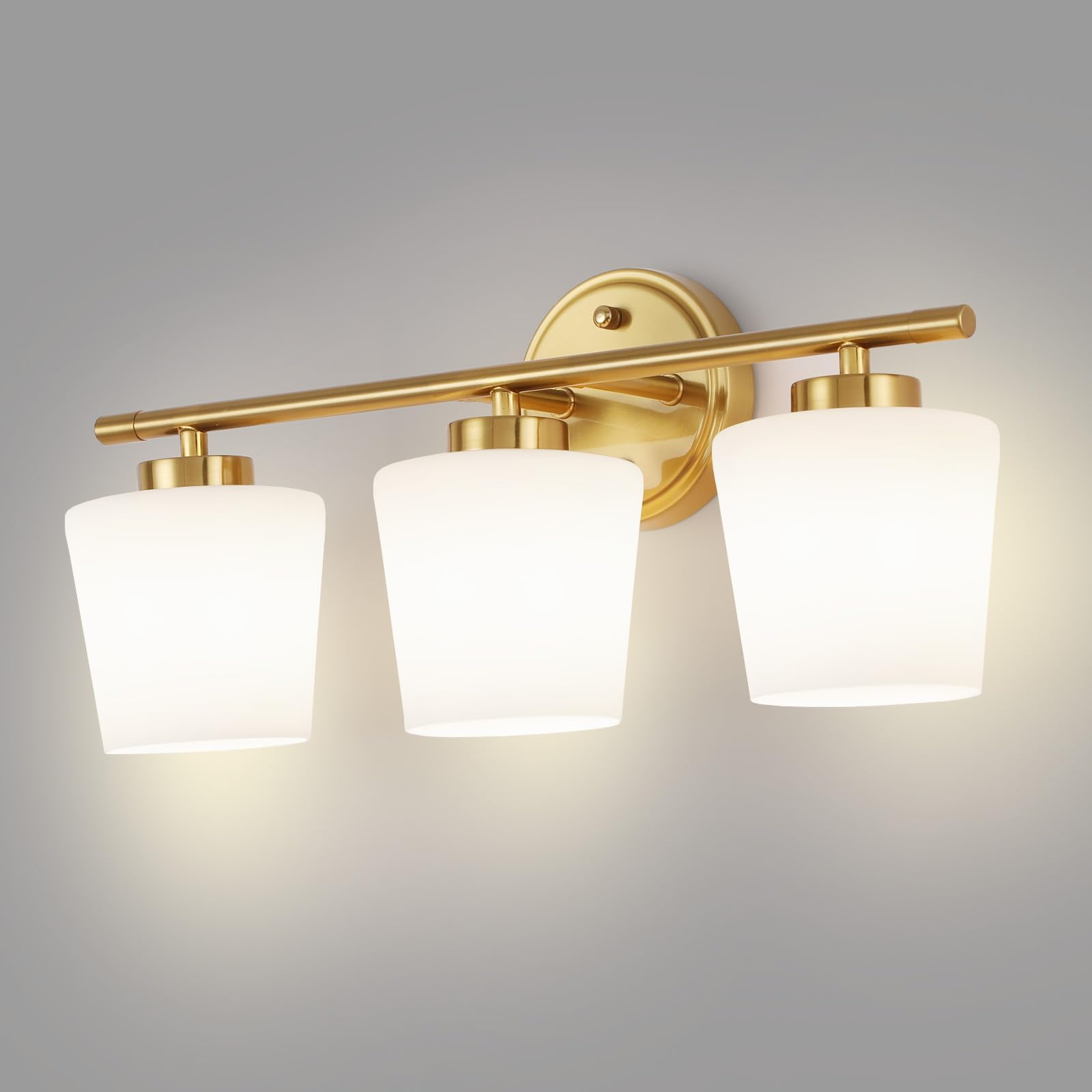 NEDYZOG 18 Inch Brushed Gold Bathroom Light Fixtures Over Mirror Vanity ...