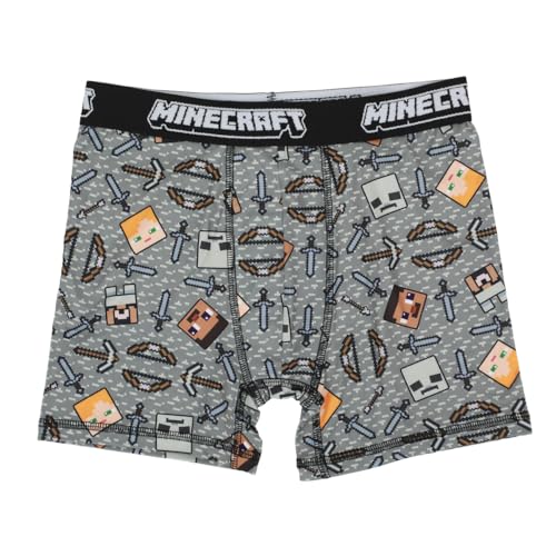 Snapklik.com : Bioworld Youth Boys Minecraft Boxer Brief Underwear 5-Pack