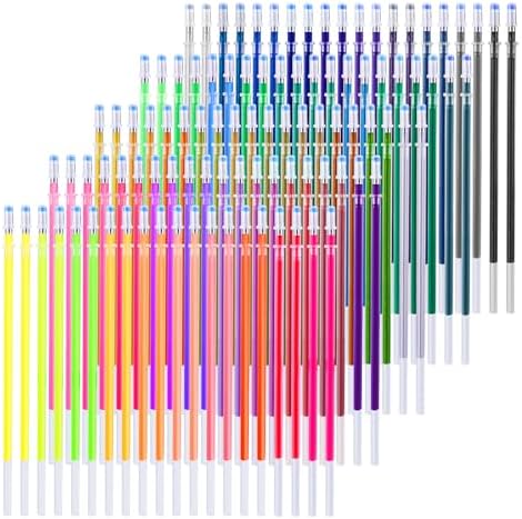 Amazon.com : Andibro Colorful Gel Pen Refills, 100pcs Multicolor Pen ...