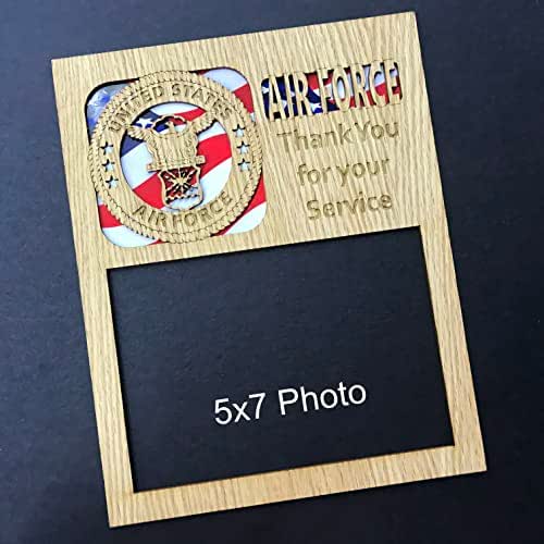 Amazon.com: US Air Force Picture Frame (8x10 Layout B [holds 5x7 photo ...