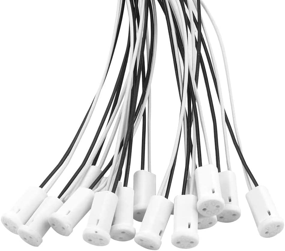 ledscom.de 3 Stück GU5.3/G4 Fassung, Keramik, weiß, 12V AC, max. 25W ...
