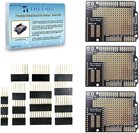 Amazon.com: Treedix 3pcs Proto Shield Board Expansion PCB Breadboard ...