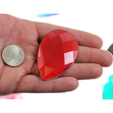 Amazon.com: KraftGenius Allstarco 43mm Red Ruby H103 Flat Back Round ...