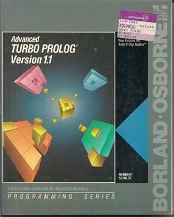 Amazon.com: Advanced Turbo PROLOG, Version 1.1 (Borland-Osborne/McGraw-Hill Programming Series ...