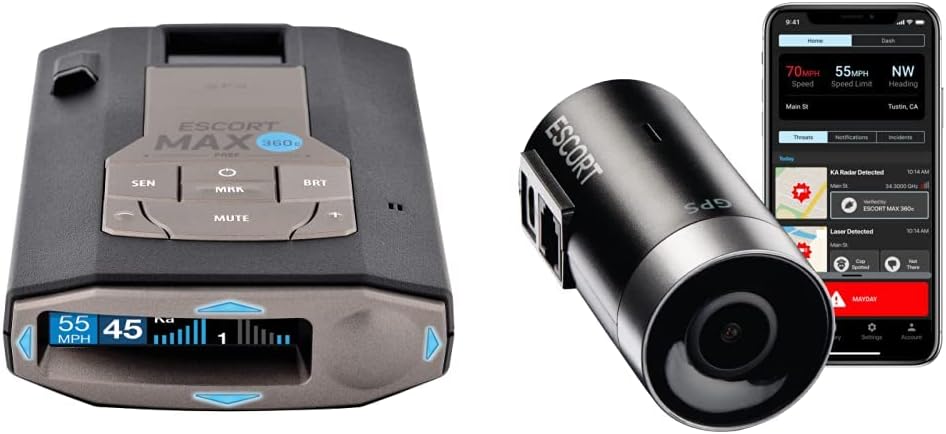 Amazon.com: Escort MAX360C Laser Radar Detector + Escort M2 Smart Dash ...