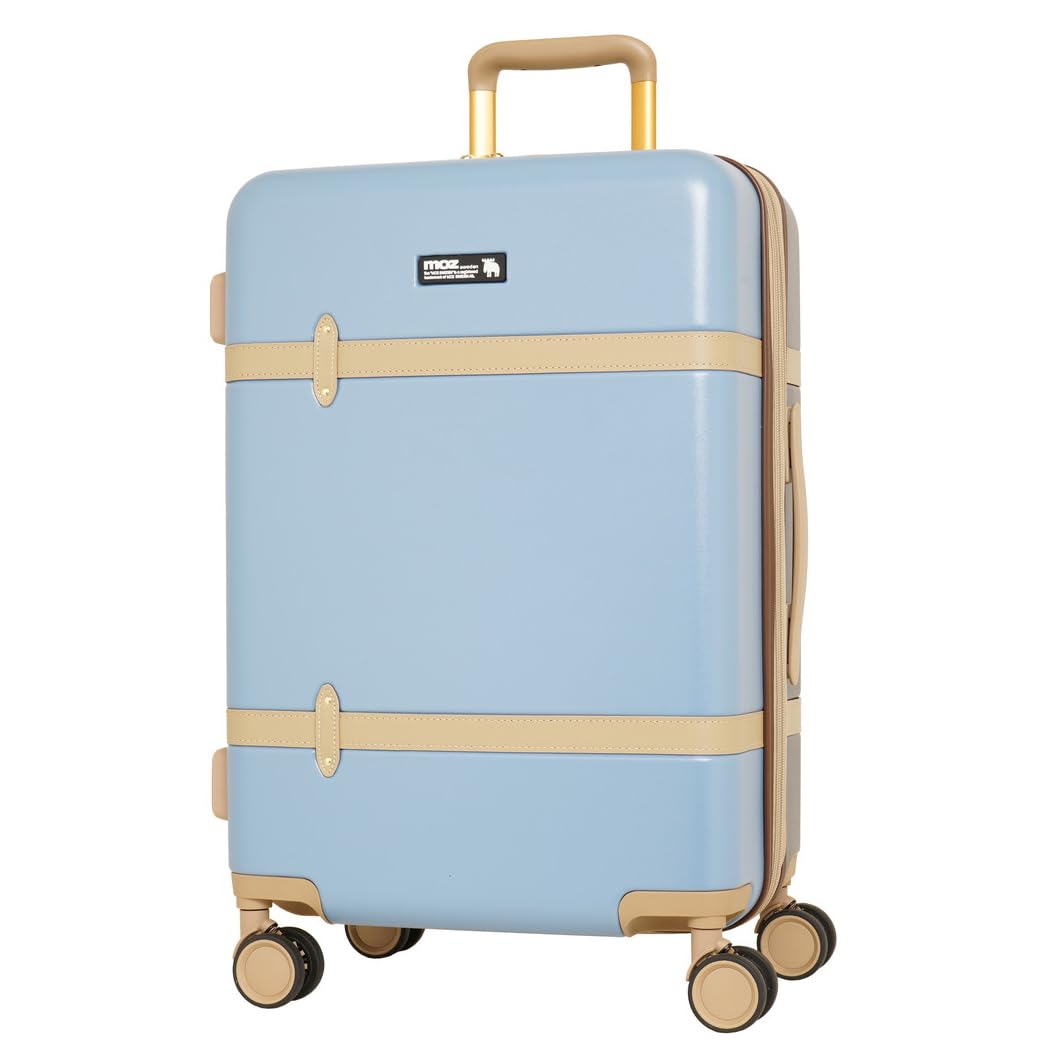 Amazon | [moz] モズ スーツケース マチ拡張機能付き Mサイズ キャリーケース 56L-65L TSAロック サイレントキャスター 静音 静音キャスター マチ拡張 (ブルー ...