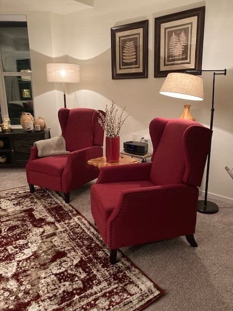 $46/mo - Finance Weyland Wingback Traditional Fabric Recliner (Deep Red ...