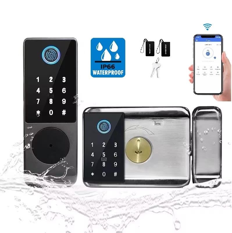 Amazon.com: smart latch double gate lock, electronic gate latch for ...