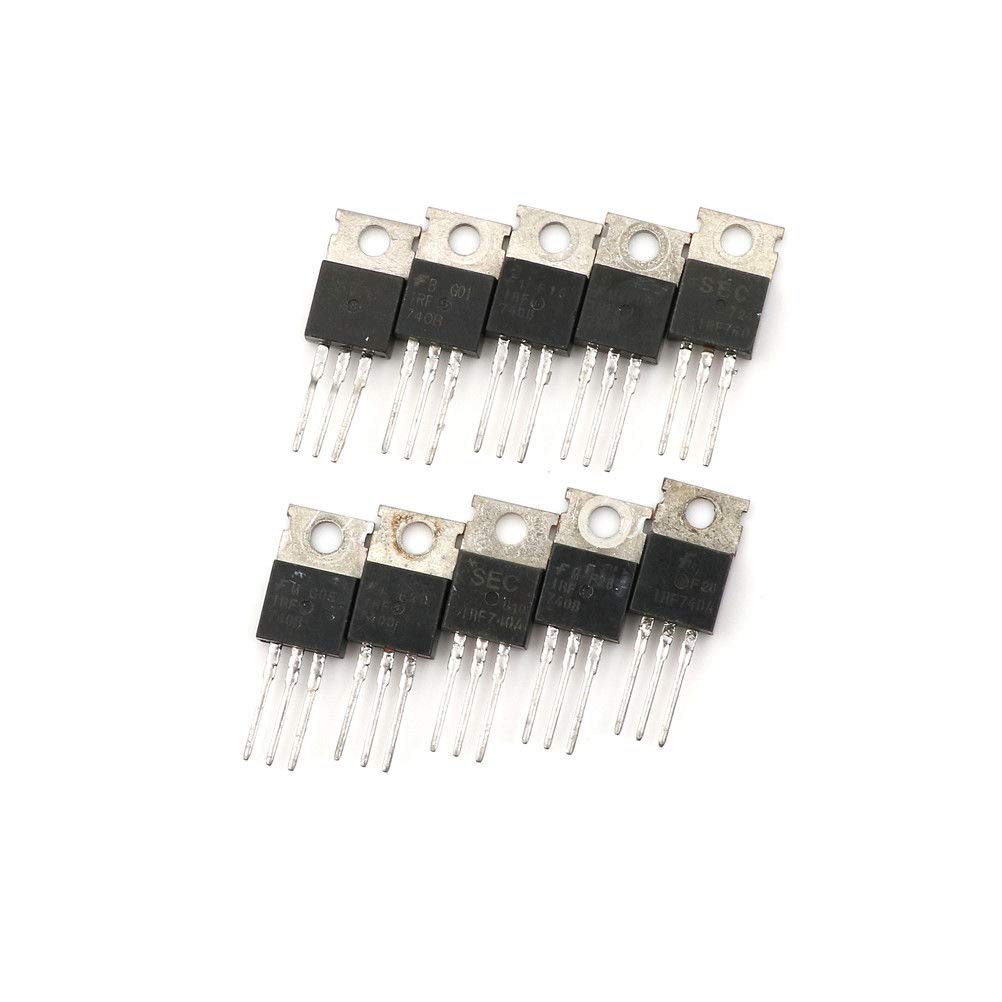 10pcs IRF740 IRF 740 Power MOSFET 10A 400V TO-220: Amazon.com ...