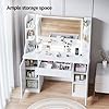 Amazon.com: Dripex Makeup Vanity Desk with Mirror and Lights LED Makeup ...