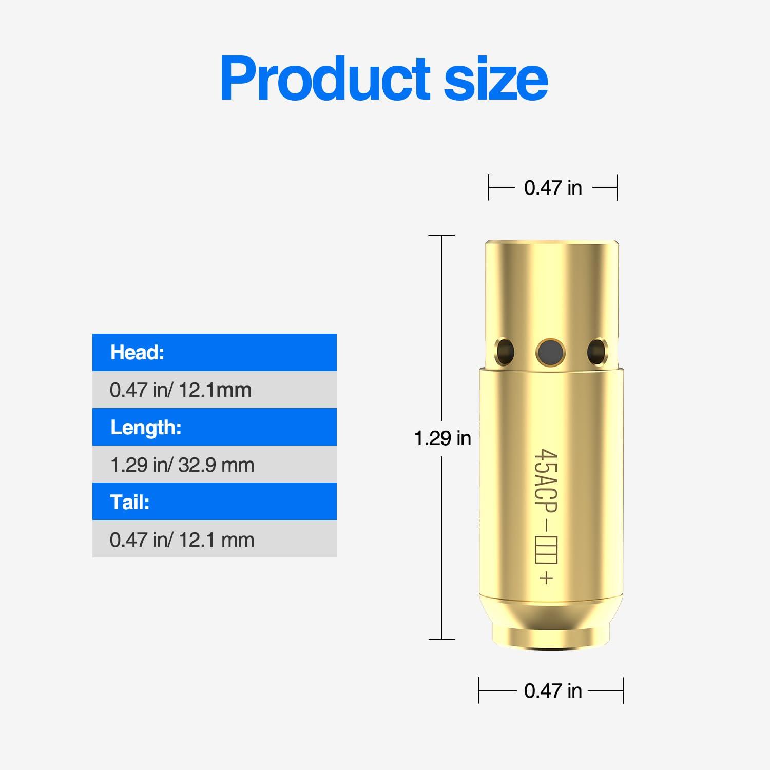Snapklik.com : Darkfang 45 ACP Laser Bore Sight Easy Sighting Bore Sighter