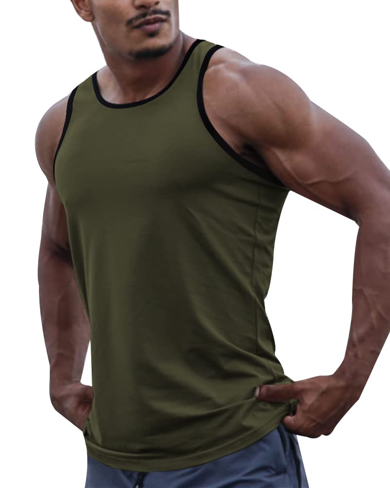Men's Sleeveless Muscle Shirt Classic Fitness Bodybuilding Gym Shirt ...