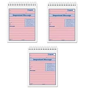 TOPS 2-Part Carbonless Phone Message Book, 4.25 x 6 Inches, Top Spiral ...