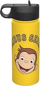 Amazon.co.jp: Curious George Water Bottle, Vacuum Insulated Portable ...