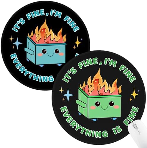 Amazon.com: Hancynir 2 Pack Dumpster on Fire Mouse Pad, Funny Cute ...