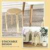 Amazon.com : Giantex Bentwood Stackable Stools Set of 4, 18" Round ...