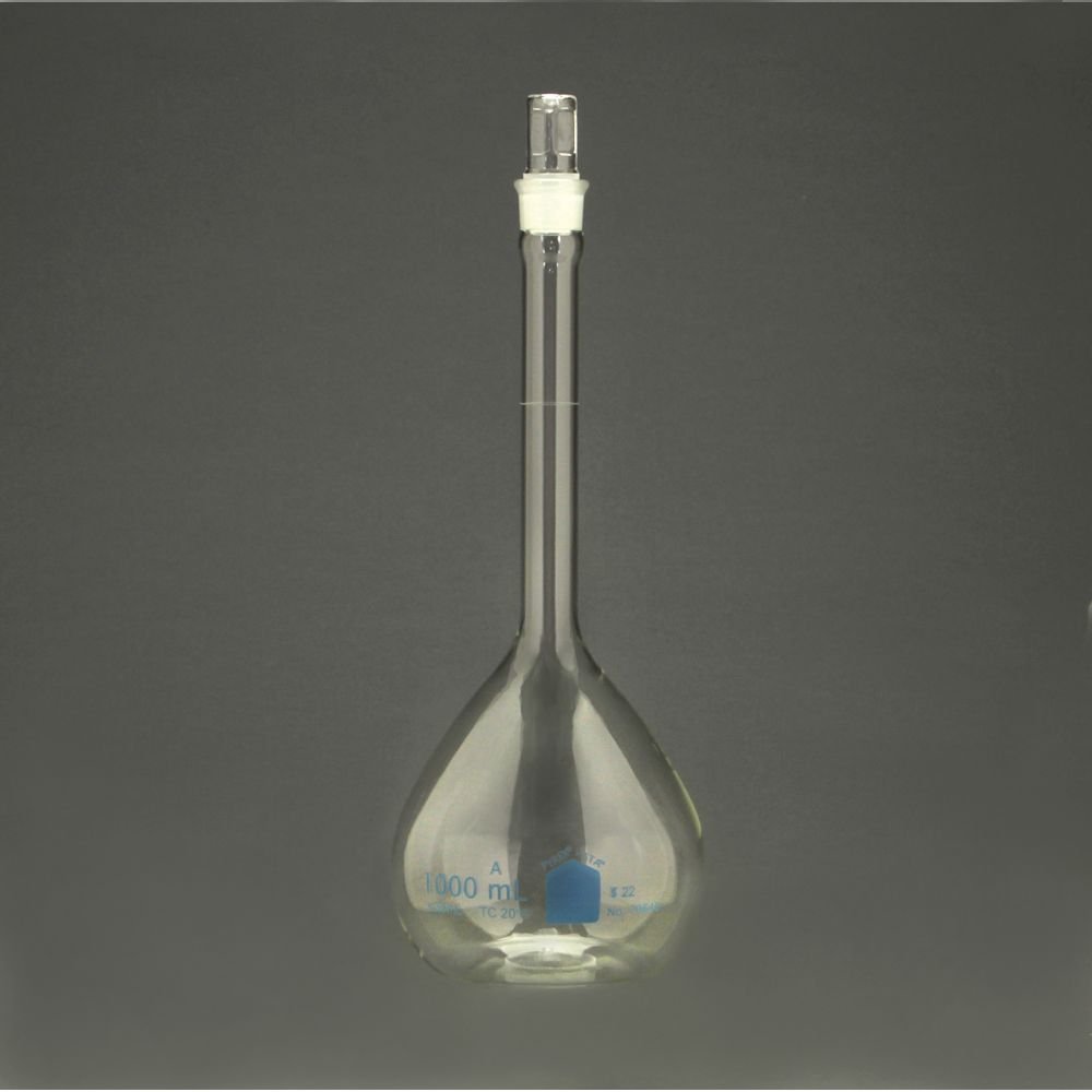 Pyrex Vista Volumetric Flask, Class A, 1,000 mL: Amazon.com: Industrial ...