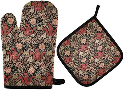 Potholders and Oven Mitts Sets Heat Resistant Kitchen Bake Gloves ...