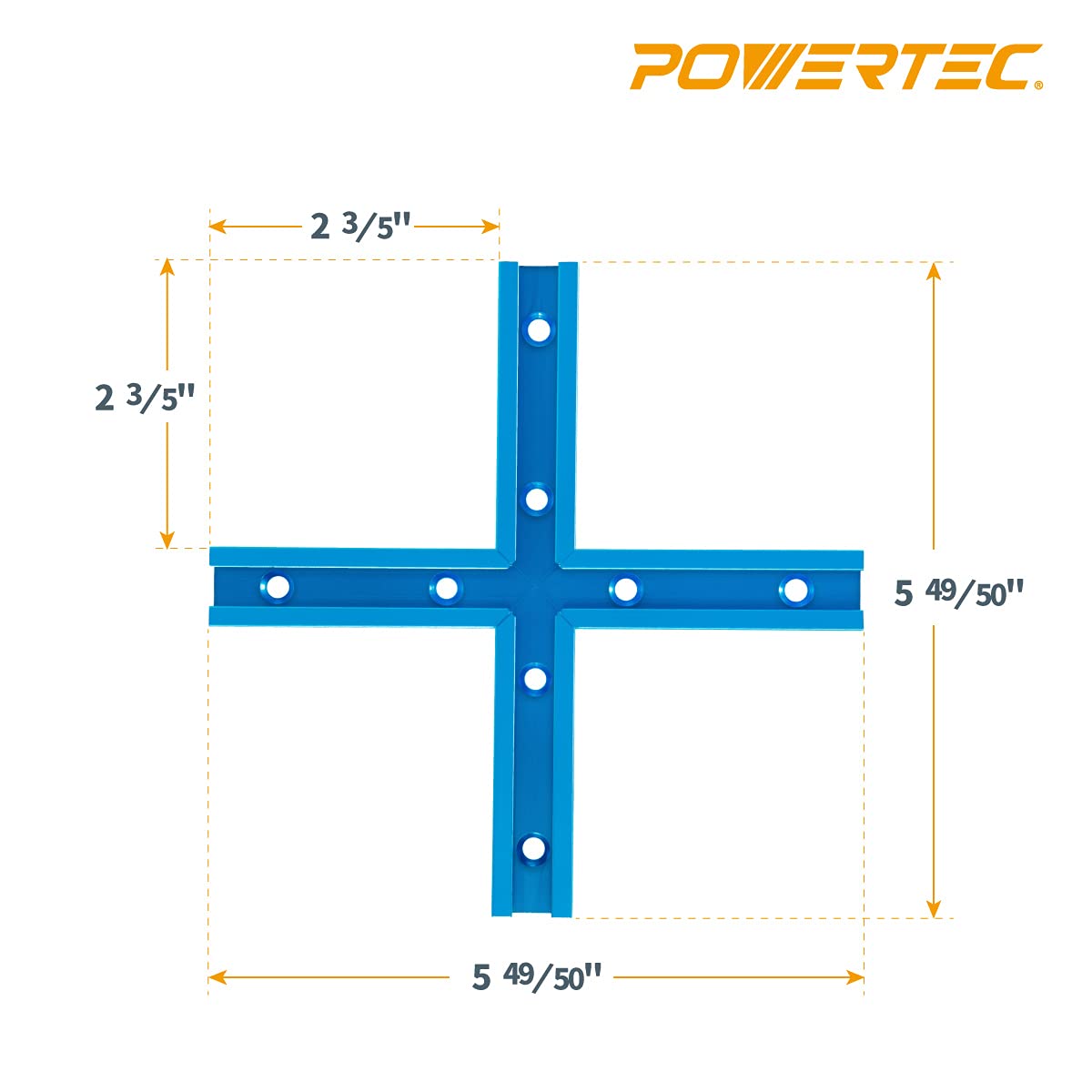 Snapklik.com : POWERTEC 71704V 3" T-Track Intersection Kit