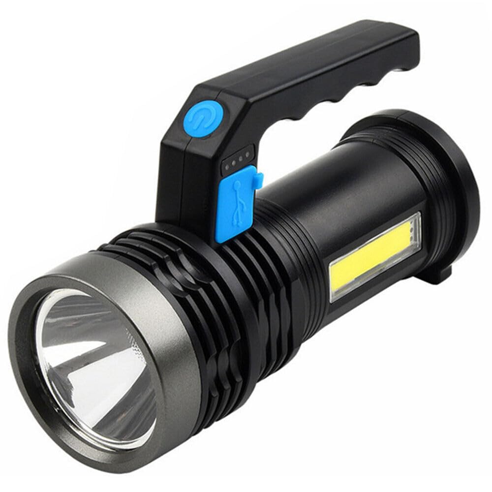 Issua USB Rechargeable LED Flashlight Torch Spotlight Work Light Hand ...