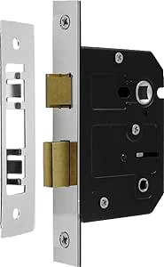 2½ Inch - 63mm Bathroom Mortice Sash Lock Polished Chrome - 44mm ...