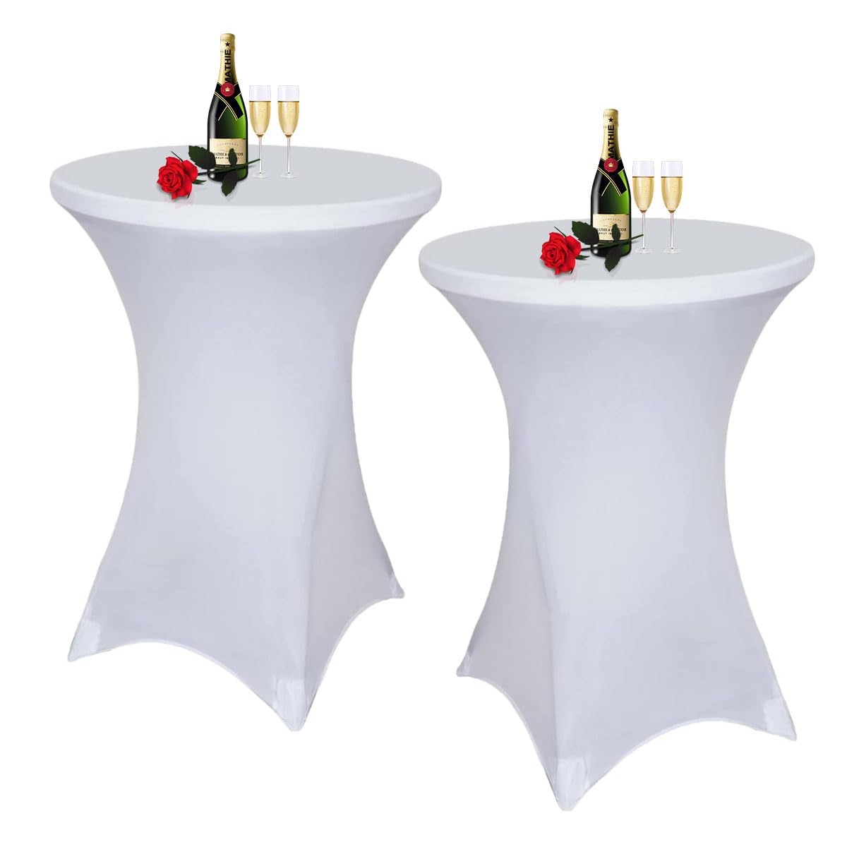 Amazon.com: Albassa 2 Pack Cocktail Table Covers 32"x43" Spandex ...