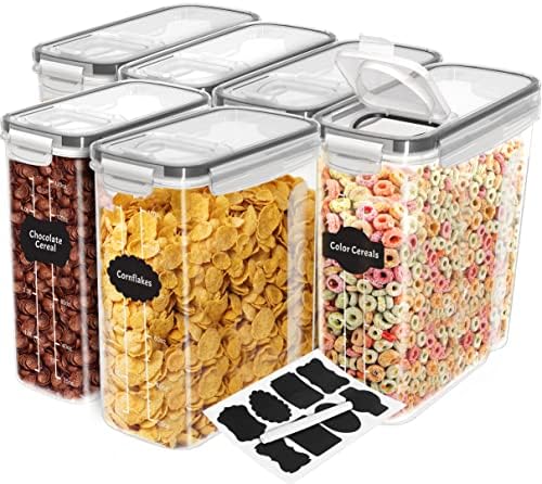 Amazon.com: Utopia Kitchen Cereal Containers Storage - 4 Pack Airtight ...