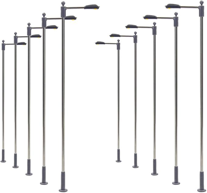 Amazon.com: LQS10W 10pcs Model Railway Train Lamp Post Street Bright ...