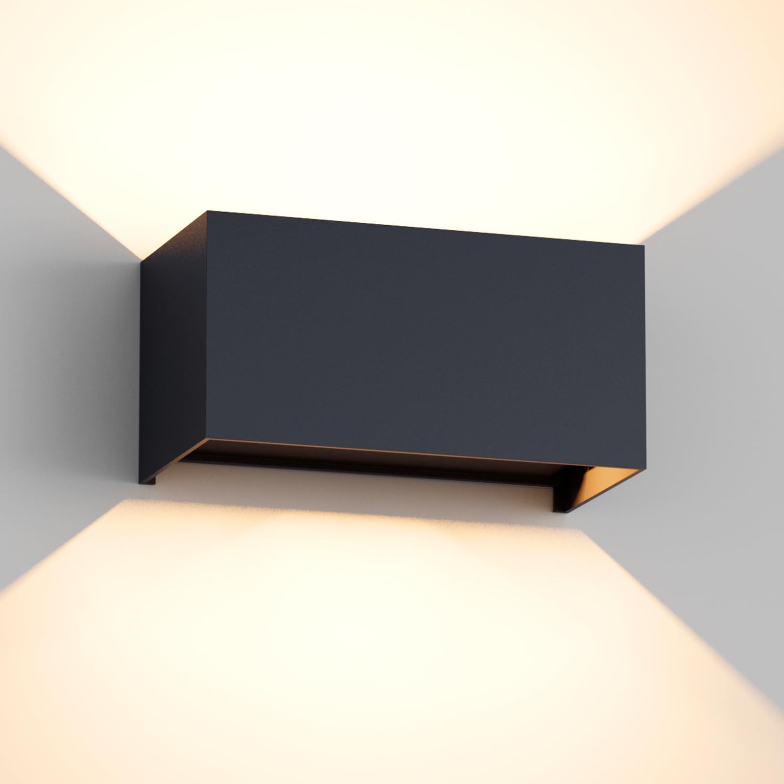 Aipsun 24W Außenlampe Außenleuchte,3000K LED Wandleuchte Innen/Außen ...