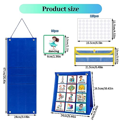 Visual Timetable, Daily Routine Chart for Children with 96PCS Cards ...