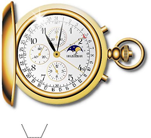 Amazon.com: Novelty Pocket Watch 12 Edible Stand up wafer paper cake ...