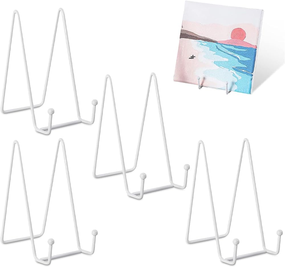 dogmoon Plate Stands for Display, 4PCS 6 Inch Metal Plate Stands, Photo ...