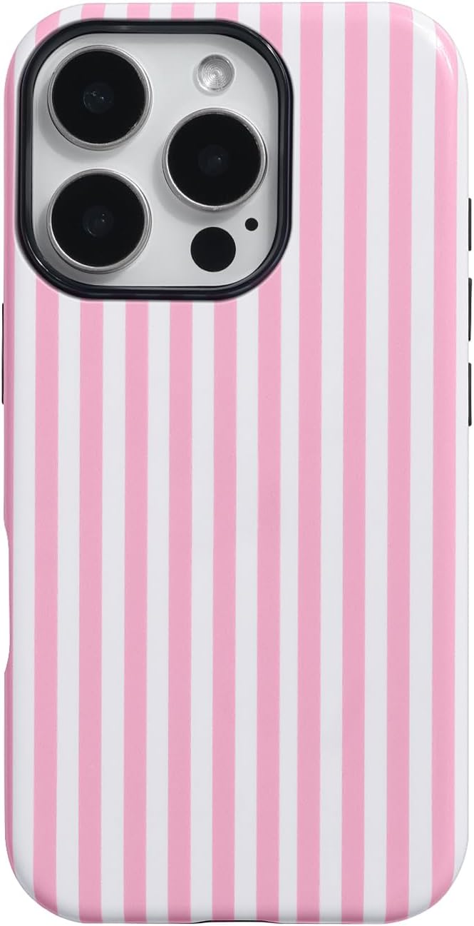 Amazon.com: Fycyko Compatible with iPhone 16 Pro Case Striped Cute ...