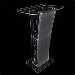 Amazon.com: Stand Up Lectern Podium Clear Acrylic Podium, Portable ...