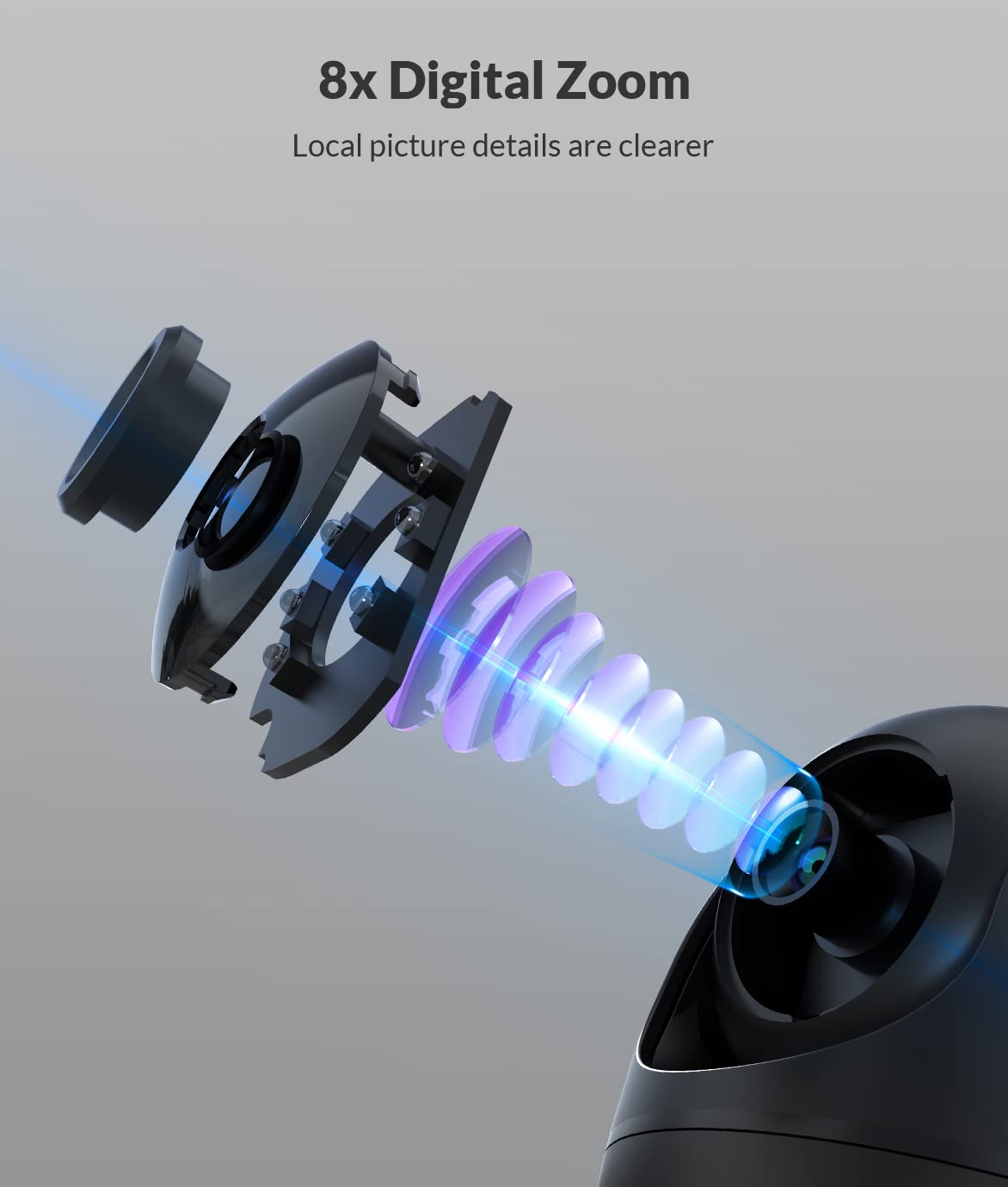 NETVUE Indoor Camera, 1080P FHD 2.4GHz WiFi Pet Camera, Home Camera for ...