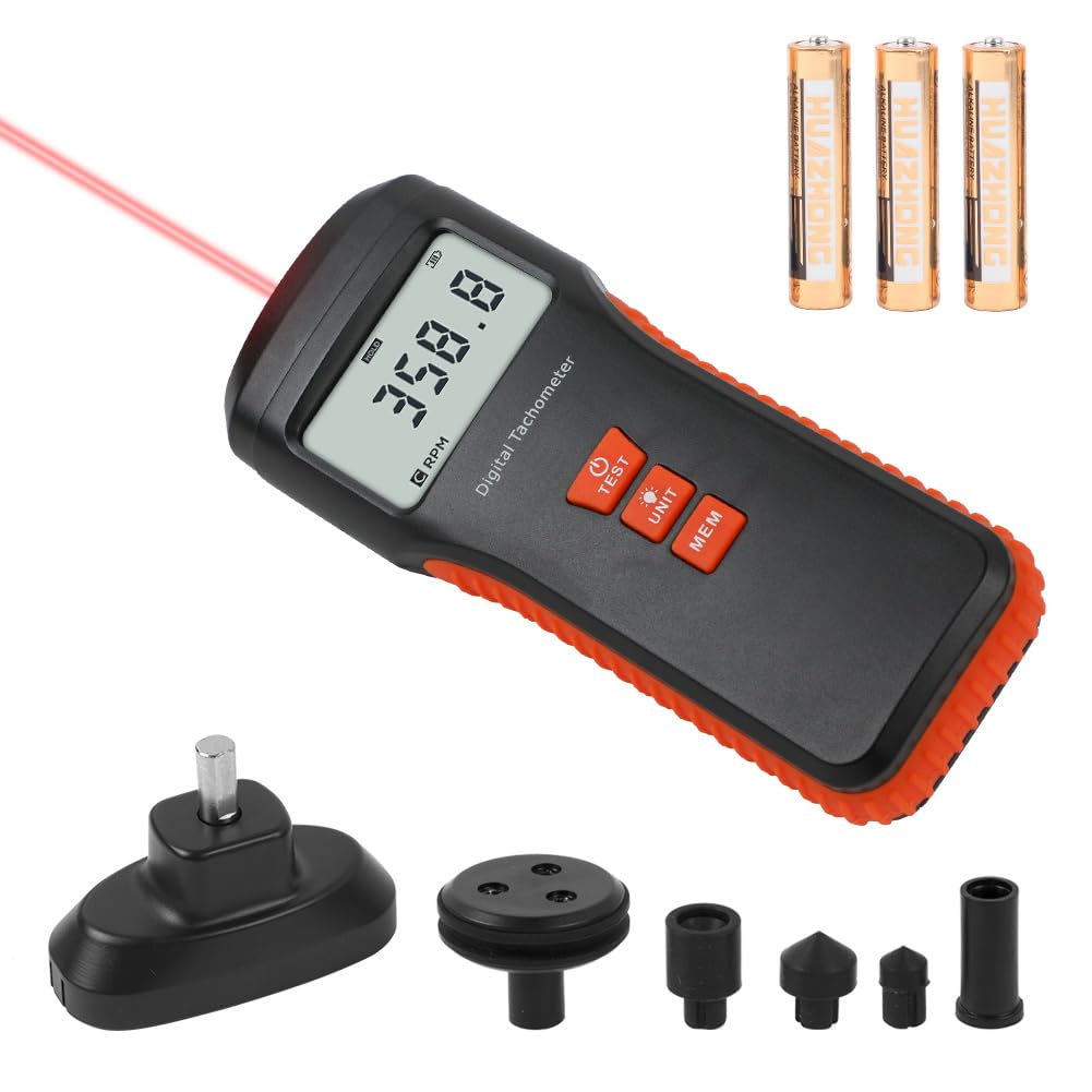 Tacómetro de contacto y sin contacto, tacómetro digital 4 modos de ...