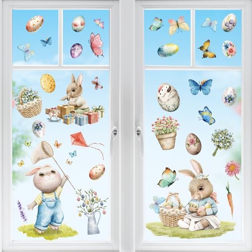 Amazon.com: Tuzuaol Extra Large Easter Window Clings Decorations for ...