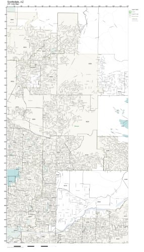ZIP Code Wall Map of Scottsdale, AZ ZIP Code Map Not Laminated: Amazon ...