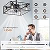Amazon.com: Miuyhji Ceiling Fans With Light and remote, Black 15 inch ...