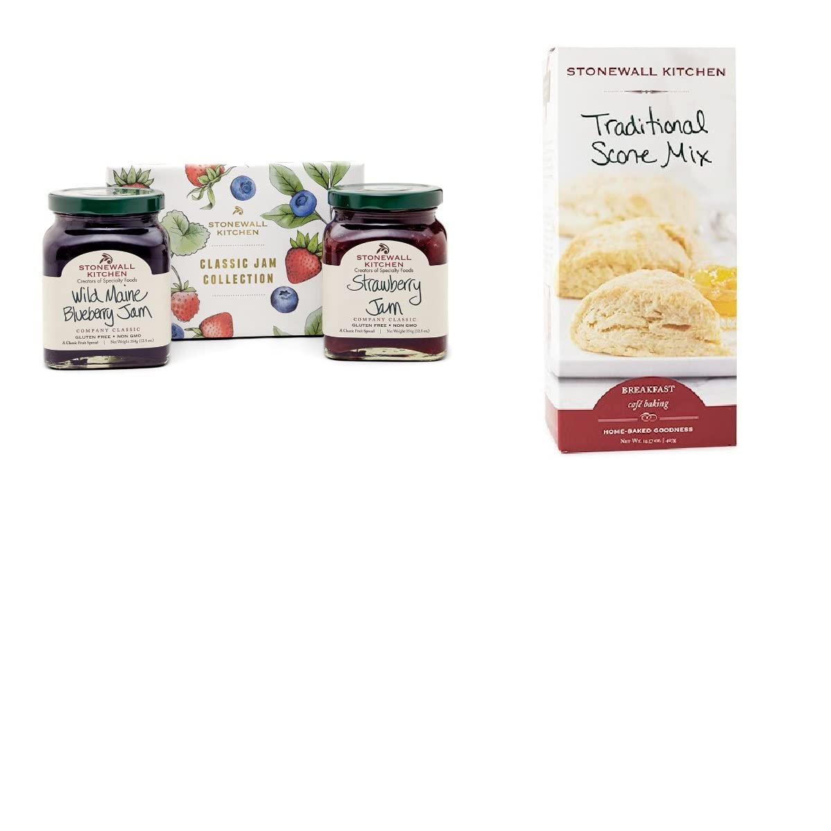Amazon.com: Stonewall Kitchen Traditional Scone Mix & Classic Jam Gift ...