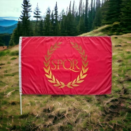 Flag of Roman Empire 150X90 cm for Stick – SPQR Flag – BigaMart