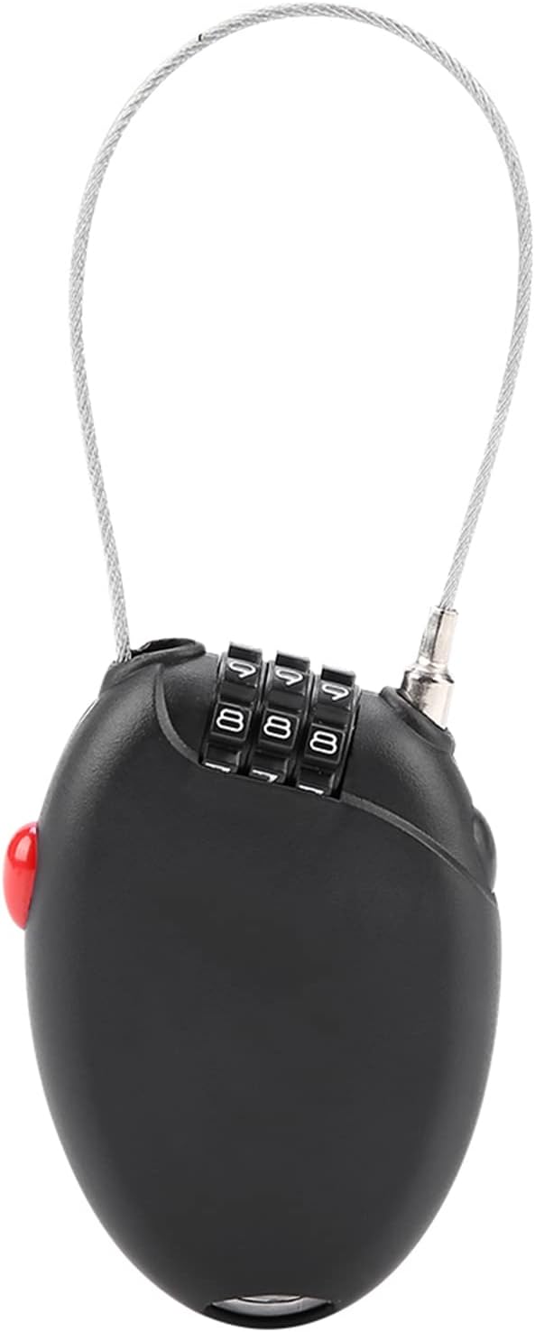 Retractable Cable Locks for Luggage, 3 Digit Combination Padlock Lock ...