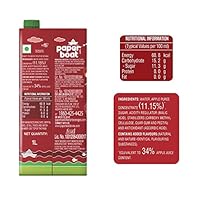 Paper Boat Apple Fruit Juice, No Added Preservatives and Colours (Pack ...