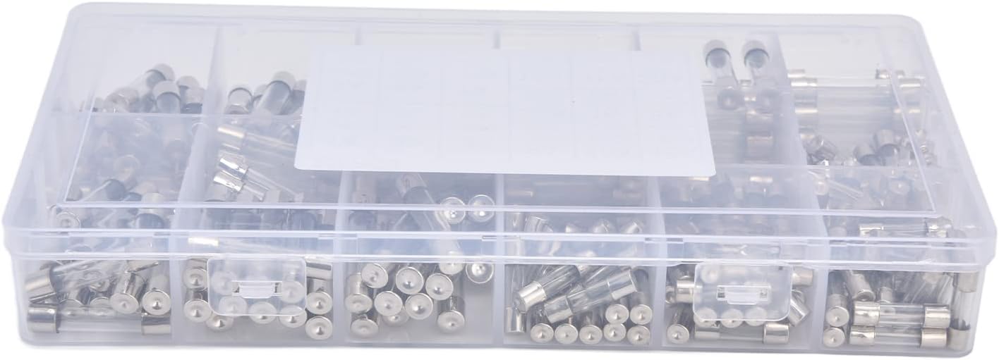 Glass Fuse Kit, 5x20mm + 6x30mm 1‑20A Safe 15 Specifications Fast Blow ...